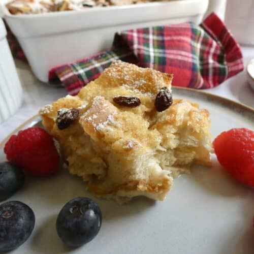 Easy Bread Pudding (with an eggnog version!) - Half the Sugar