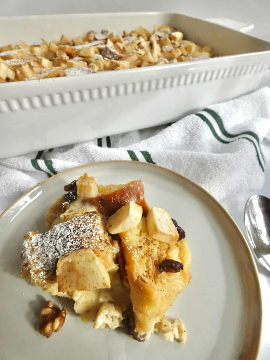 Cozy Apple Bread Pudding - Half the Sugar