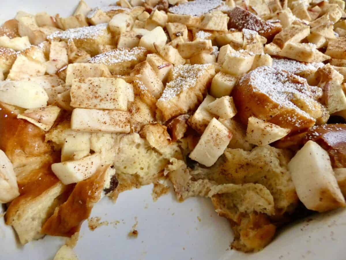 Cozy Apple Bread Pudding - Half the Sugar